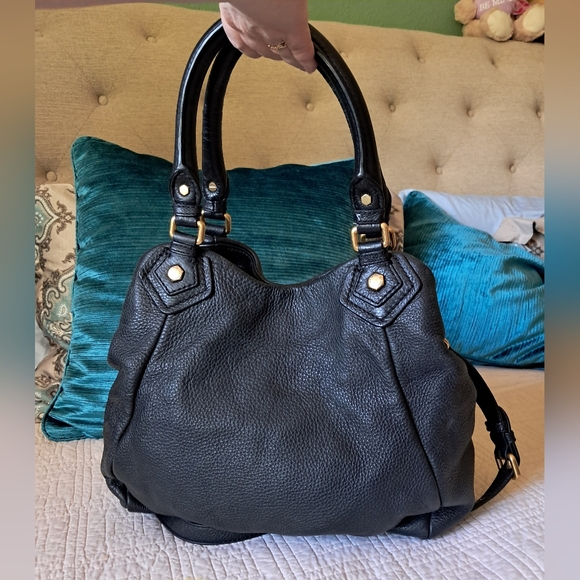 Marc Jacobs | Bags | Marc By Marc Jacobs Black Leather Classic Q Francesca Convertible Shoulder ...